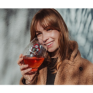 Disney The Nightmare Before Christmas Jack and Sally Stemless Wine Glass Tumbler | Holds 34 Ounces