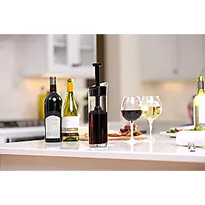 Wine Squirrel Wine Preserving Glass Decanter | Keeps Wine Fresh for Weeks | Air Tight Luxury Wine Saver Carafe | Best Wine Gift