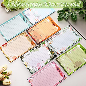 8 Pack 400 Sheets To Do List Notepad Floral Notepad Spring to Do List Planner Summer Daily to Do List Notepads Seasonal Daily Checklist Notepads Memo Pad Grocery List(Spring, Summer, Fall, Winter)