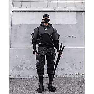 Fabric of the Universe Techwear Fashion Cyberpunk Ghillie Hoodie (LRC-001F Heavyweight, Medium)