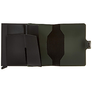 SECRID - Men's Mini Matte Leather Wallet With Rfid Card Protector (Matte Green Black)