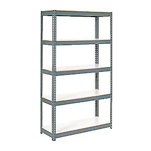 Global Industrial Boltless Extra Heavy Duty Shelving 36"W x 12"D x 84"H, 5 Shelves, 1500 lbs. Cap/Shelf, Gray