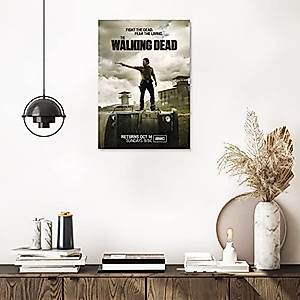 LuxBay HD Canvas The Walking Merch Dead Poster Print Decoration Wall Art for Room Decor 12"x18"
