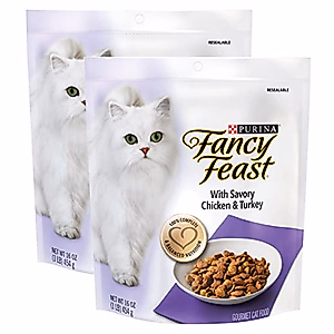 Fancy Feast Gourmet Savory Chicken & Turkey Dry Cat Food (2-Bags) (16 OZ Each)