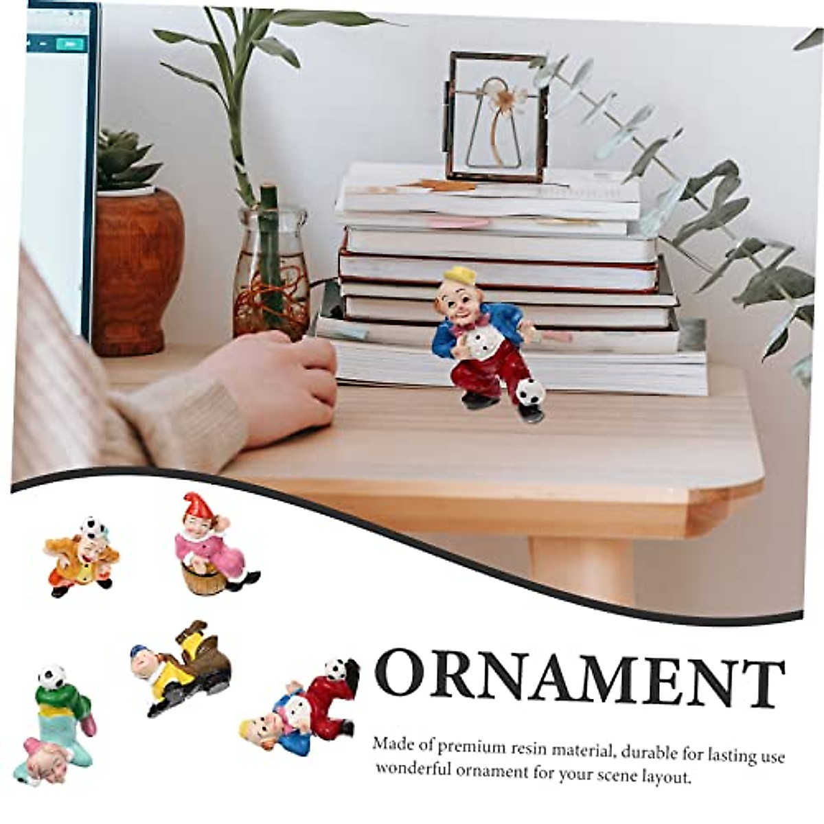 ABOOFAN 15 Pcs Miniatures Kids Planter Desk Top Decor Tiny People Toy Mini Clown Figurines Circus Party Favors Funny Clown Decor Bonsai Cartoon Clown Miniature Clown Ornaments Baby Statue