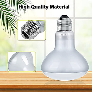 Dallfoll 2 Pack Reptile Heat Lamp Bulbs, 50W Amphibian UVA Basking Light Bulbs, Reptile Daylight Spot Light Bulbs for Turtle, Lizard, Beard Dragon