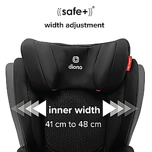 Diono Monterey 4DXT Latch, 2-in-1 High Back Booster Car Seat with Expandable Height, Width, Advanced Side Impact Protection, 8 Years 1 Booster, Black