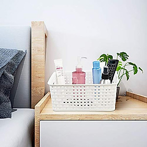 Vababa Plastic Storage Baskets/Storage Bins, Pack for 6