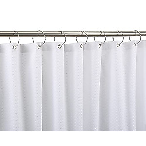 ZESLMG 24 PCS Chrome Shower Curtain Rings and Hooks, Rustproof Silver Metal Shower Rings for Bathroom, 2 Inch Loose Leaf Binder Rings