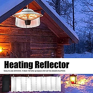Aluminum Alloy Heater Focusing Reflector Heat Resistant Weatherproof Portable Heat Reflector Shield for Natural Gas Heaters and Propane Patio Heater,Heat Reflector for Patio Heaters, Heat Reflec