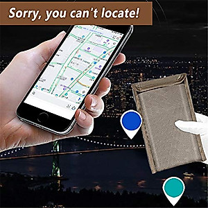 HOMERIT Cell Phone Anti-Radiation Sleeve Faraday Bag Pregnant Phone Rf Signal Shielding Blocker 5G GPS EMF RFID Signal Blocking Bag Car Key Wallet Security Pouch Privacy Protection (A), 20x10cm
