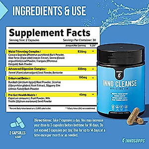 Inno Cleanse - Waist Trimming Complex | Digestive System Support & Aid | Reduced Bloating | Improves Energy Levels | Gluten Free, Vegan Friendly