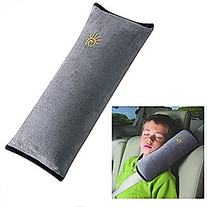 Auto Seat Belt Pillow Car Safety Belt Protect, Shoulder Pad, Adjust Vehicle Seat Belt Cushion for Kids,Gray