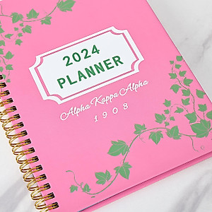 AKA Sorority 2024 Planner January 2024 - December 2024, Sorority Paraphernalia Weekly Monthly Planner for AKA Womens