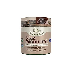 Badlands Ranch - Super Mobility Canine Supplement Organic Ingredients Helps Maintain Healthy Cartilage, Optimal Joint Function by Katherine Heigl (90 Grams, 30 Scoops)
