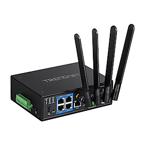 TRENDnet Industrial AC1200 Wireless Dual Band Gigabit Router, Black, TI-W100