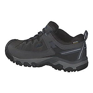 KEEN Men's Targhee 3 Low Height Waterproof Hiking Shoes, Steel Grey/Captains Blue, 10.5