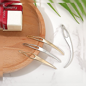 4 Pieces Sisterlock Retighten Tool, Dreadlock Tool for Hair, Dreadlock Crochet Needle, Loc Needle for Dreads, Dread Crochet Needle for Hair Extensions Styling Tools Loc Maintenance (Gold, Silver)