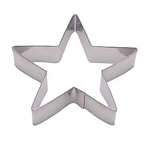 Dadam Star Cookie Cutters Set of 5 - Stainless Steel Star Cookie Cutter Set - Five-Pointed Star Biscuit Molds Fondant Cake Cookie Cutter Set Pastry Mold