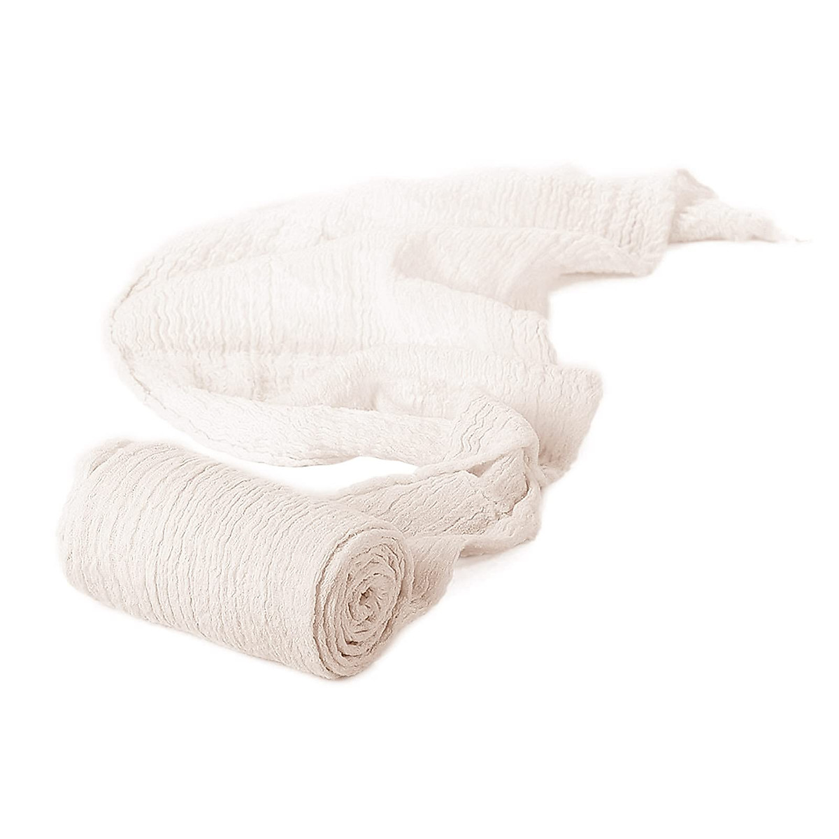 Putybudy Infants Photography Wrap, 40 x 180CM Soft Cotton Linen Blankets Outfits Decor Wrap Blanket for Baby Photo Props, DIY Baby Photo Outfits Baby Costume Photography Memor, White