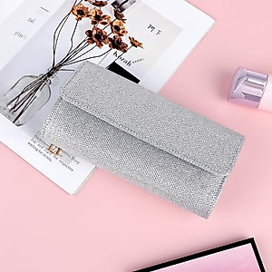 Women&#039;s Evening Bag Clutch Purses Sparkling Party Handbag Bling Wedding Bag with Chain for Ladies for Prom Cocktail Party Wedding Engagement