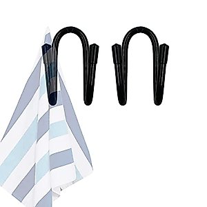 YYST Chain Link Fence Towel Hangers - to Hold Towel, Floats, Robes, to 5 Pound - No Slipping Out for Link Fence, Chain Fence (2)