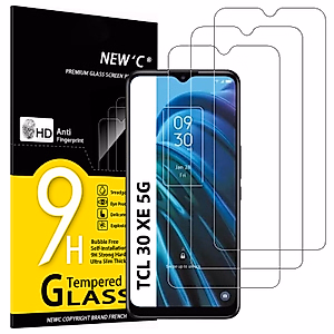 NEW'C [3 Pack] Designed for TCL 30 XE 5G Screen Protector Tempered Glass, Bubble Free, Ultra Resistant