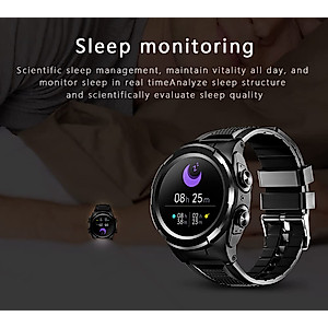 Sudroid Smart Watch with Earbuds, 2 in 1 Bluetooth Smart Watch for Android iPhone, Fitness Tracker Watch, Tracker with Blood Oxygen Heart Rate Sleep Monitor, Long Time Standby Sports Smart Watch