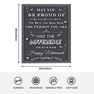 Retirement Gifts for Men 2022 - Soft Flannel Throw Blankets Best Retirement Gifts Ideas for Men Coworkers Friends Teachers Dad Grandpa Happy Retirement Gifts 50x60 Inches