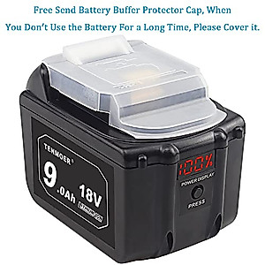 TENMOER 18V 9.0Ah BL1890 Replacement Battery Compatible with Makita Battery BL1830B BL1860B with Digital Display