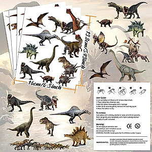 Dinosaur Temporary Tattoos,20 Sheets 160 Pieces Dino Themed Tattoos Stickers Party Decoration Supplies Party favors for Kids Adults