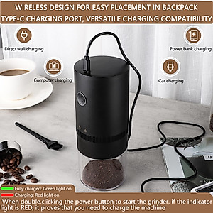 Portable Burr Coffee Grinder Small - Coffee Bean Grinder Electric with Multi Grind Settings for French Press, Cold Brew, Moka Pot, Pour-Over, Espresso Machine