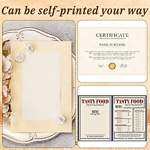 Fainne 300 Sheet Vintage Parchment Paper 8.5 x 11 Inch Certificate Paper Textured Old Paper Double Side Printing Parchment Paper for Certificates Scrapbooking Invitations Crafts