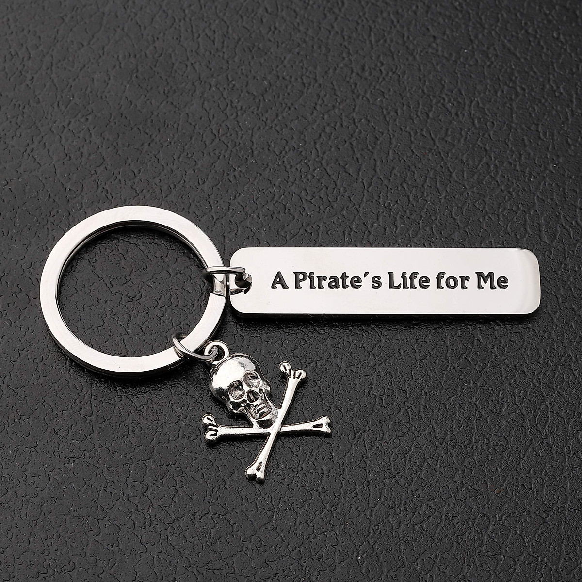 SEIRAA Pirates Keychain Skull Crossbones Charm Pirate Inspired Gift For Pirate lover Pirate Jewelry (pirate keychain)