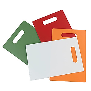 Kiddream Small Plastic Kitchen Cutting Board, Chopping Board Mat Set of 4