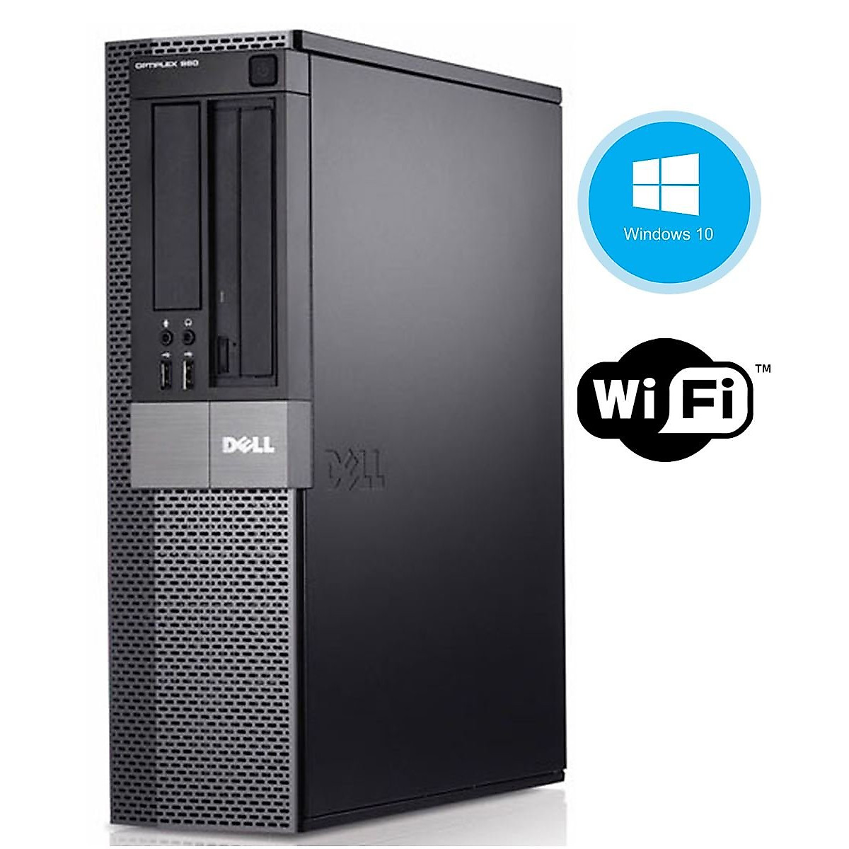 Dell Optiplex 980 Desktop PC with New 27 inch LED Monitor - Intel Core i5-650 3.2GHz 8GB 250GB DVD Windows 10 Professional (Renewed)