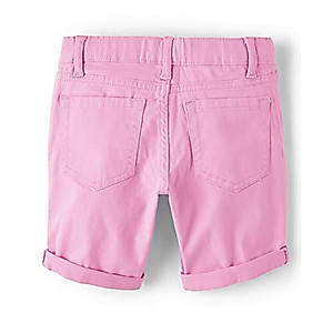 The Children's Place Girls' Solid Skimmer Shorts 2-Pack, Pink/Black, 6