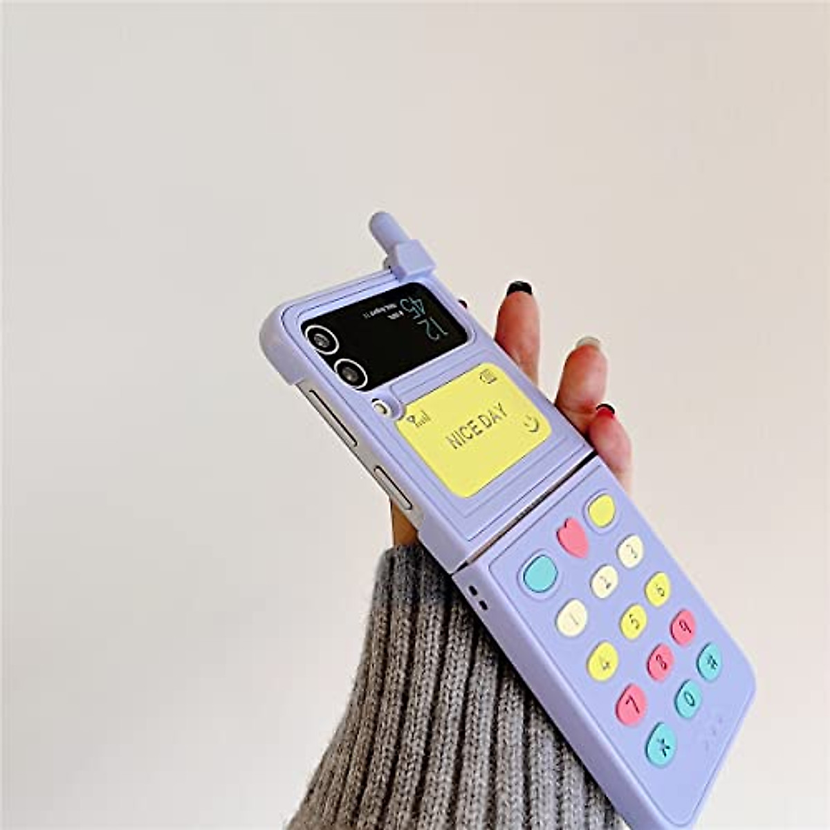 NiceKing Compatible with Samsung Galaxy Z Flip 4 5G 2022 Case Hard Plastic Frame Silicone Shockproof Cover for Samsung Z Flip 4 Purple