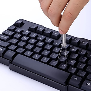 SAVITA Mechanical Keyboard Switch Puller Set, Keycap Remover Kit Keyboard Cleaner Tool Including Keycap Puller, Switch Clamp, Stem Holder, Lube Pen-Easy to Pull (Black)