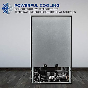 Ivation 101 Can Beverage Refrigerator | Freestanding Ultra Cool Mini Drink Fridge | Beer, Cocktails, Soda, Juice Cooler for Home & Office | Reversible Glass Door & Adjustable Shelving, Stainless Steel