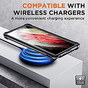 Temdan Case for Samsung Galaxy S23 Ultra 5G, [Built-in Screen Protector]+[2Pcs Lens Protector][Touch Sensitive][Anti-Scratch][Military Grade Shockproof] Full Body Protection, Black