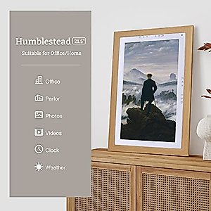 Digital Picture Frame 21.5 Inch Large Digital Photo Frame with 1920*1080 IPS FHD Non-Touch Screen, Humblestead 32GB WiFi Smart Frame with Swivel Mount Share Photos and Videos Instantly via AiMOR App