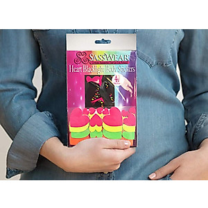 Sasswear Blacklight Heart Body Stickers - Neon, 40/pk
