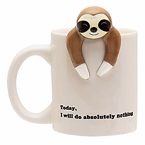 Decodyne Funny Sloth Coffee Mug - Cute Sloth Gifts For Women and Men - Best Friend Birthday Gifts for Women