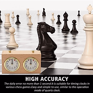 Professional Chess Timer, Professional Competition Mechanical Analog Chess Clock, I-GO Count Up Count Down Timer, No Battery Needed