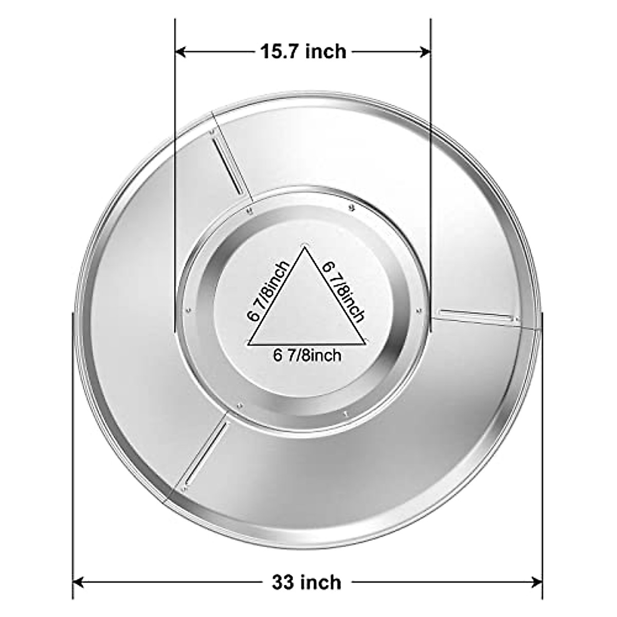 BLIKA Patio Heater Reflector Shield, Outdoor Heaters Replacement Dome Part, Heater Top Reflector Shield
