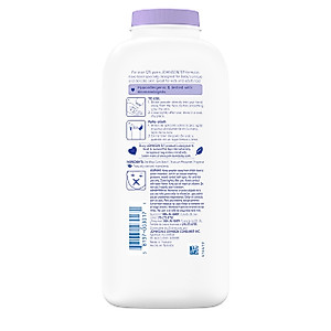 Johnson's Lavender Baby Powder with Naturally Derived Cornstarch, Gently Soothes Delicate Skin, Hypoallergenic, and Free of Parabens, Phthalates, and Dyes, Lavender Scent, 15 oz