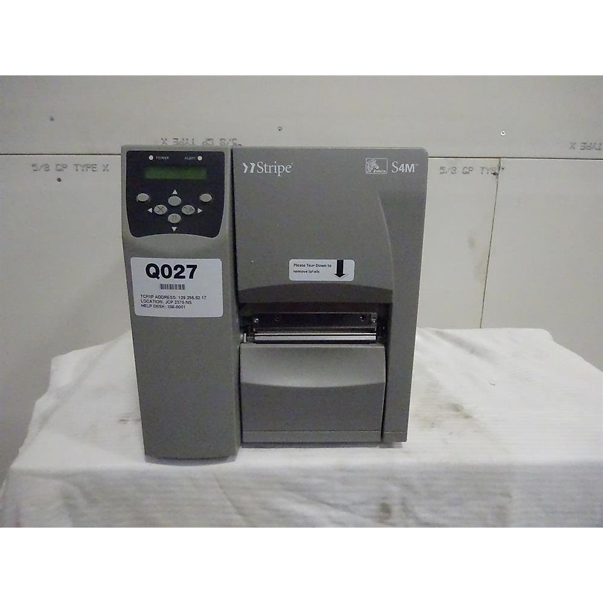 Zebra S4M S4M00-2001-0200D Stripe Label Thermal Printer