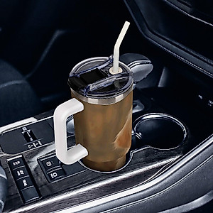 LLUTSNTH 40 Oz Vacuum Tumbler with White Handle Leakproof Insulated Tumbler Golden Retriever Stainless Steel Travel Mug with Lid And Straw Coffee Cup Cute Water Bottles Cup Holder Friendly