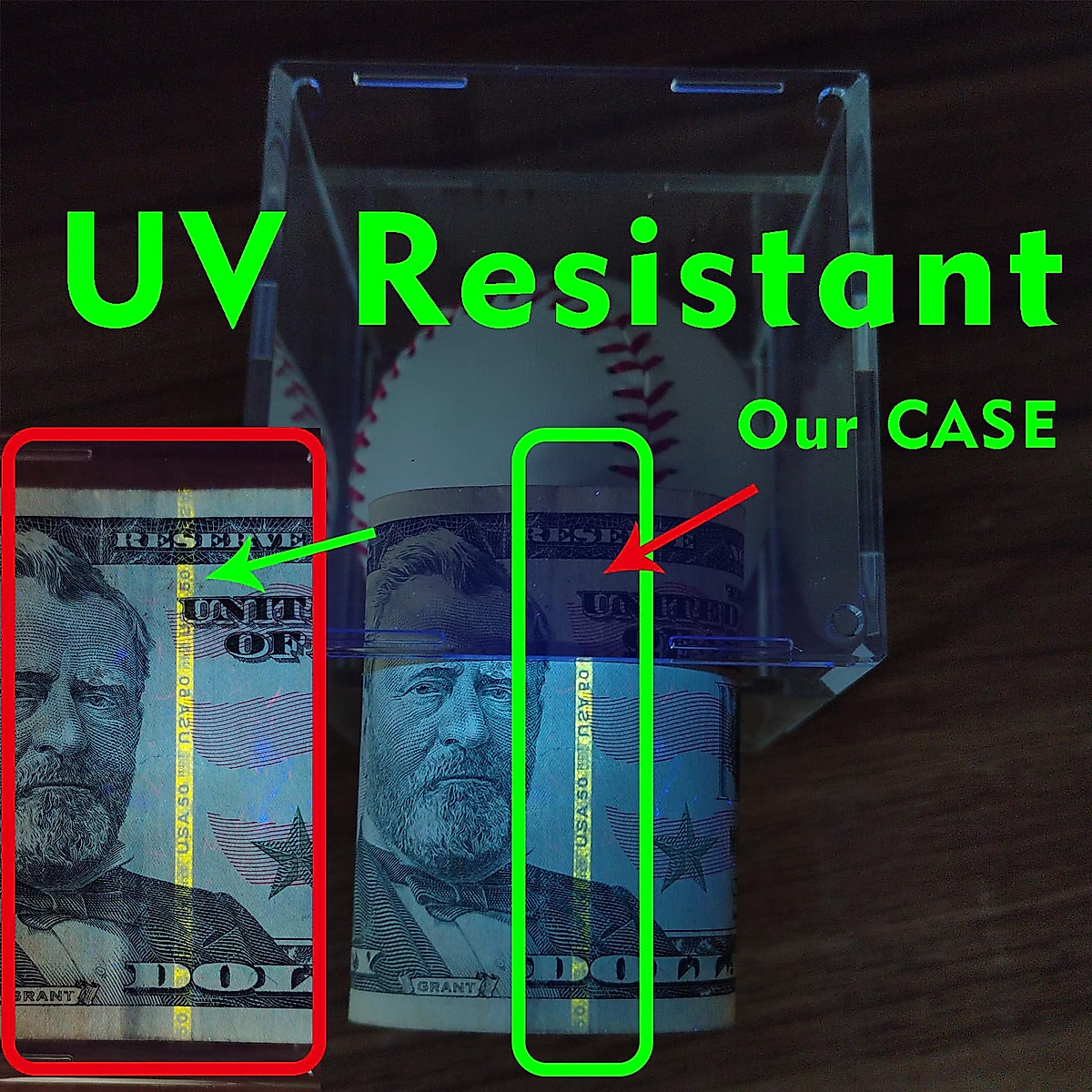 4 Pack Baseball Case Baseball Holder Display Case for Baseball Display Case Fits Official Size Ball